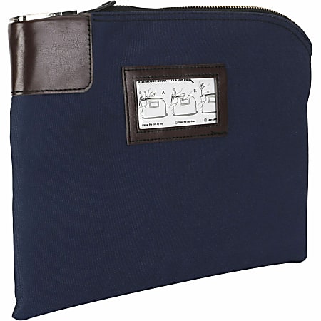 Sparco Locking Currency Bag 11 Length x 8.50 Width Navy Coin Currency ...