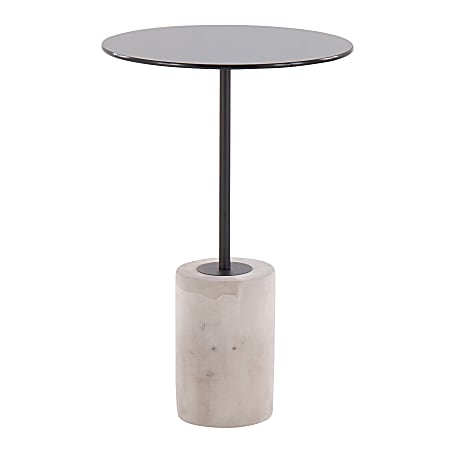LumiSource Symbol Side Table 23 12 H x 15 34 W x 15 34 D ConcreteBlack ...