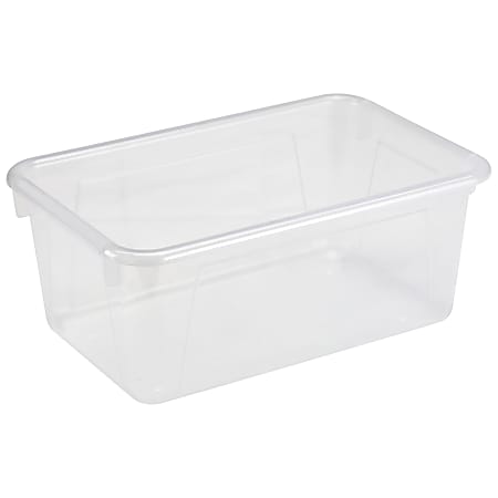 Storex Small Cubby Bins 5 14 H x 8 W x 12 516 D Translucent Pack Of 5 ...
