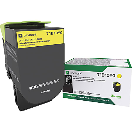 Lexmark 71B10Y0 Yellow Return Program Toner Cartridge - Office Depot