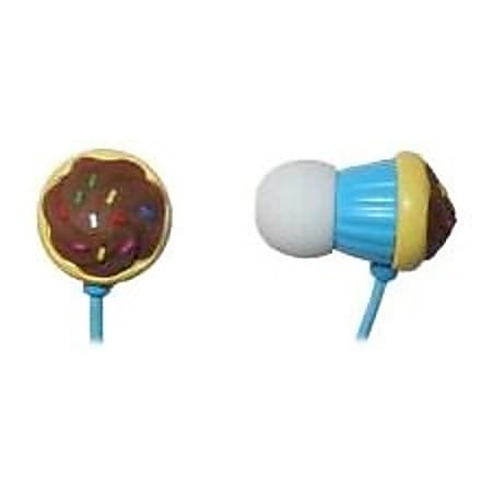 Maxell Headphones 190206 VCCF VAN Cupcakes Earbuds Blue - Office Depot