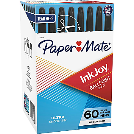 Paper Mate InkJoy 50ST Stick Ballpoint Pens Medium Point 1.0 mm Clear ...