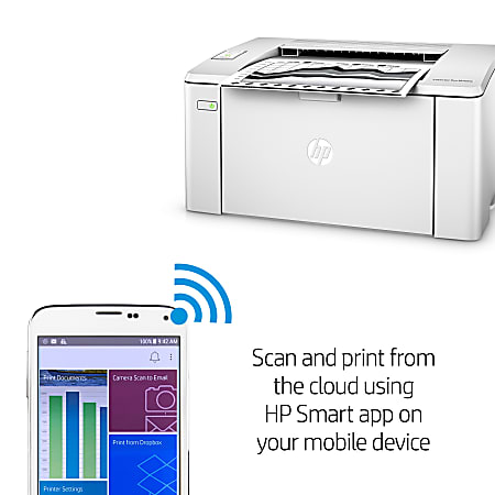 HP LaserJet Pro M102w Wireless Laser Monochrome Printer - Office Depot