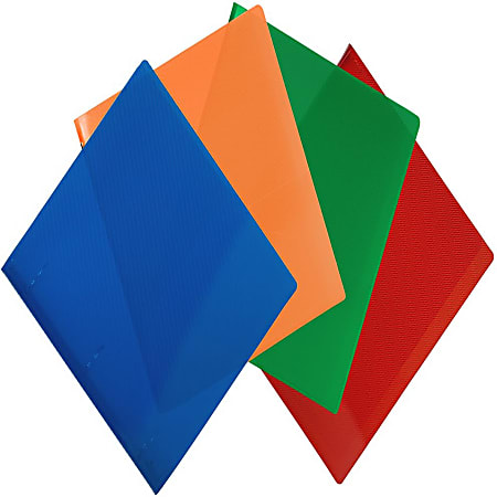 JAM PAPER 3 Ring Plastic Binder 1.5 inch Assorted 4pack - Office Depot