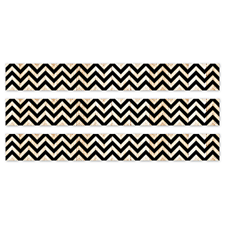Creative Teaching Press EZ Borders BlackWood Chevron 24 Borders Per ...