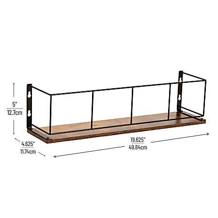 Mind Reader Desktop Shelf 4 34 x 19 58 Brown Total Qty 1 - Office Depot
