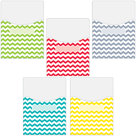 Creative Teaching Press Chevron Solids Library Pockets 9 x 12 ...