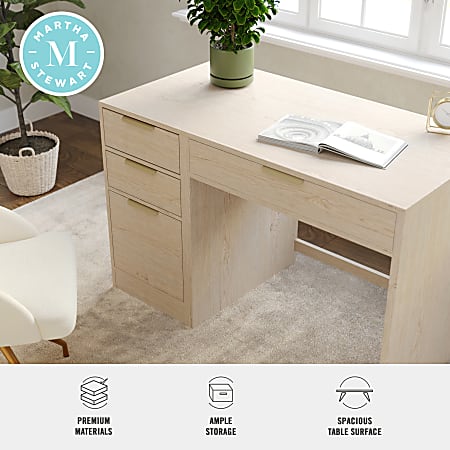 Martha Stewart Kayden Home Office Modular Single Drawer Desk with 3 ...