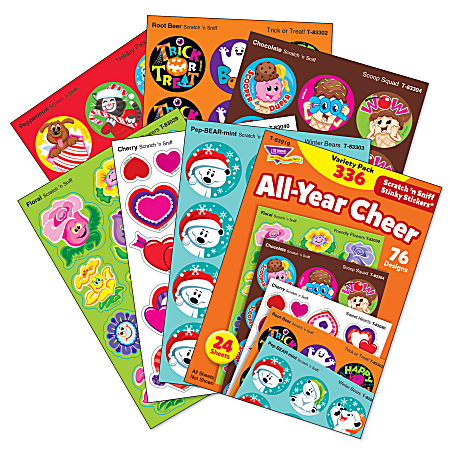 Trend Stinky Stickers 1 All Year Cheer 336 Stickers Per Pack Set Of 2 ...