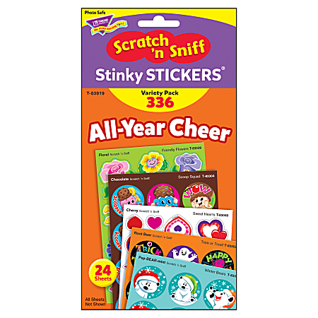 Trend Stinky Stickers 1 All Year Cheer 336 Stickers Per Pack Set Of 2 ...