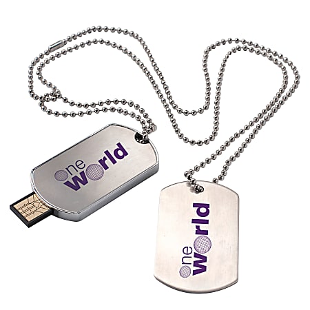 Dog Tag USB 2.0 Flash Drive 1GB - Office Depot