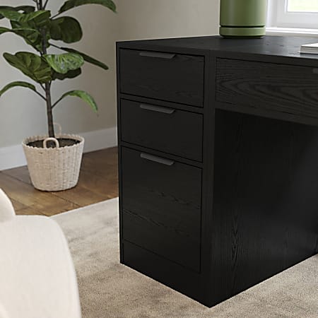 Martha Stewart Kayden Home Office Modular 3 Drawer File Cabinet Black ...