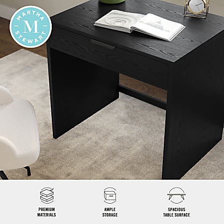 Martha Stewart Kayden Home Office Modular Single Drawer Desk Black ...