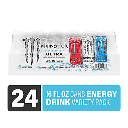 Monster Energy Ultra Variety Pack 16 Oz Pack Of 24 Cans - Office Depot