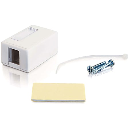 C2G 1 Port Keystone Jack Surface Mount Box White 1 x Sockets White ...
