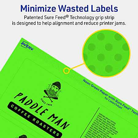 Avery Print To The Edge Labels With Sure Feed Technology 94250 NGP40 ...
