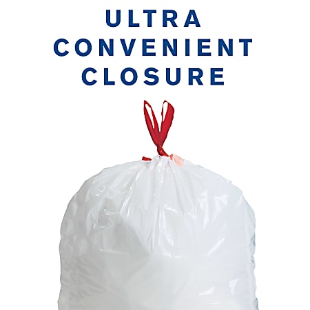 Highmark Tall 0.6 mil Drawstring Kitchen Trash Bags 0.6 mil 13 Gallon ...