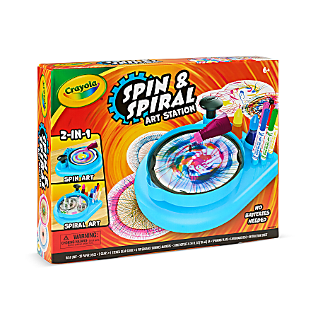 Crayola Spin Spiral Art Station Spin Art Machine Arts Crafts for Kids ...