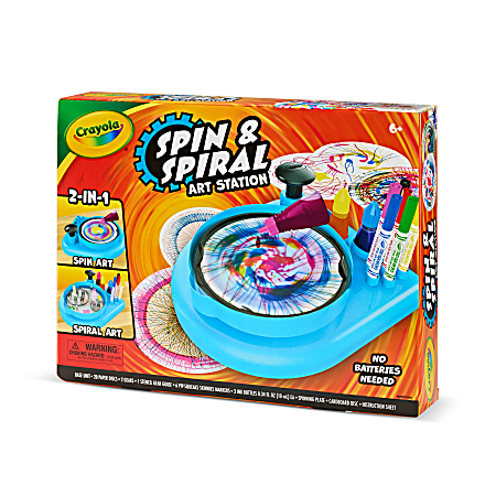 Crayola Spin Spiral Art Station Spin Art Machine Arts Crafts for Kids ...