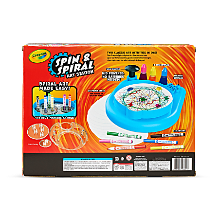 Crayola Spin Spiral Art Station Spin Art Machine Arts Crafts for Kids ...