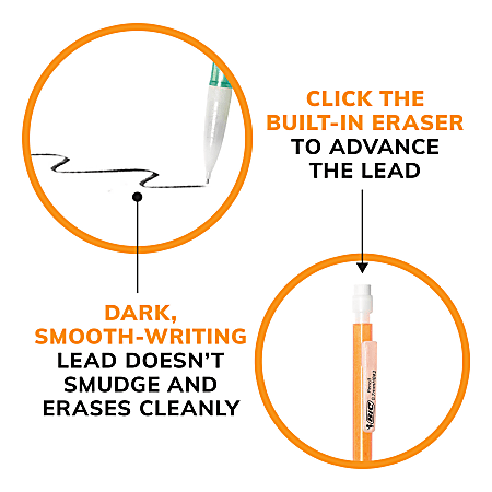 BIC Xtra Sparkle Mechanical Pencils 0.7mm 2 Lead Assorted Barrel Color ...