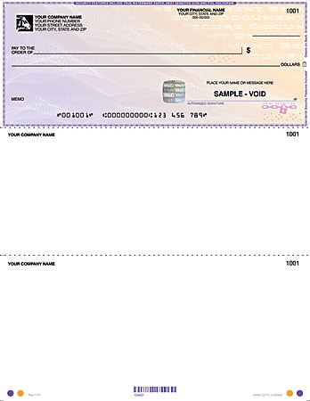 Custom High Security Laser Multipurpose Checks With Lines For Quicken ...