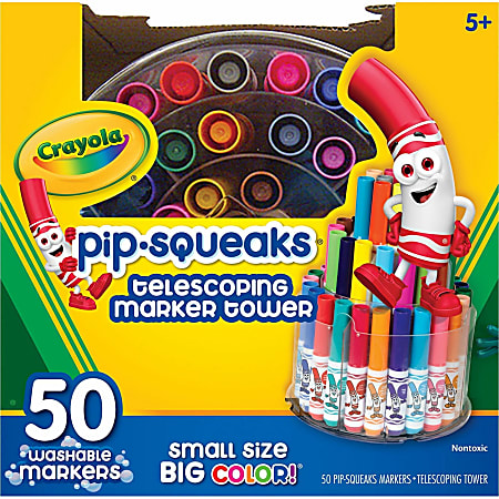 Crayola Pip Squeaks Markers With Tower Storage Case Assorted Colors ...