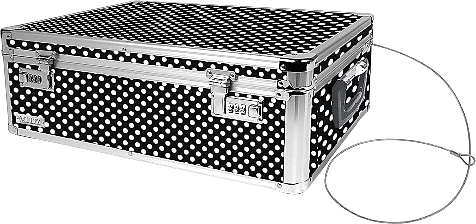 Vaultz Storage Chest 7 H x 7 W x 19 D BlackWhite - Office Depot