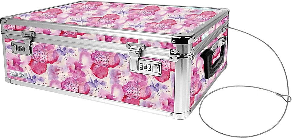 Vaultz Storage Chest 7 12 H x 14 W x 19 D Pink - Office Depot