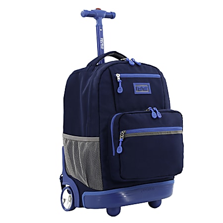 J World Sunlight Rolling Backpack Navy - Office Depot