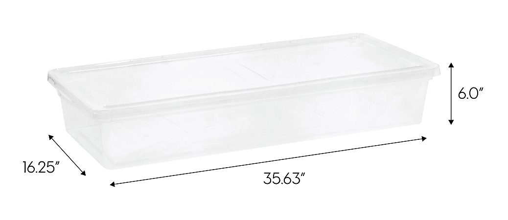 IRIS Plastic Storage Containers 41 Quarts 6 x 16 14 x 35 58 Clear Case ...