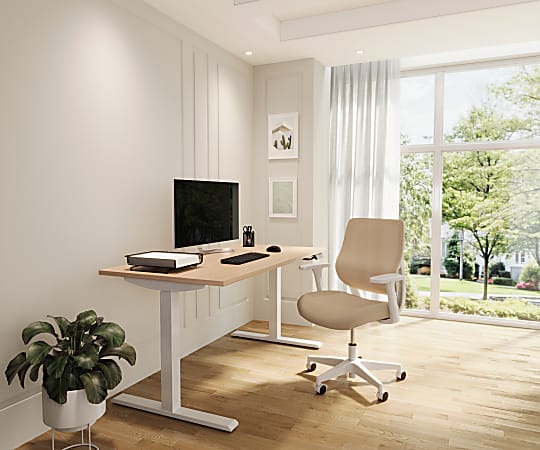 Realspace Sensi MeshFabric Low Back Task Chair OatmealWhite BIFMA ...