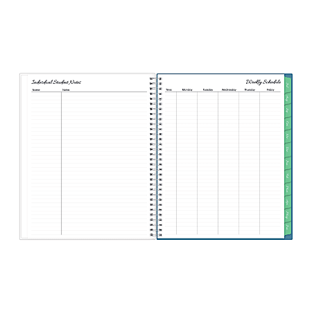 2023 2024 Blue Sky WeeklyMonthly Teacher Lesson Planner 8 12 x 11 Ditsy ...