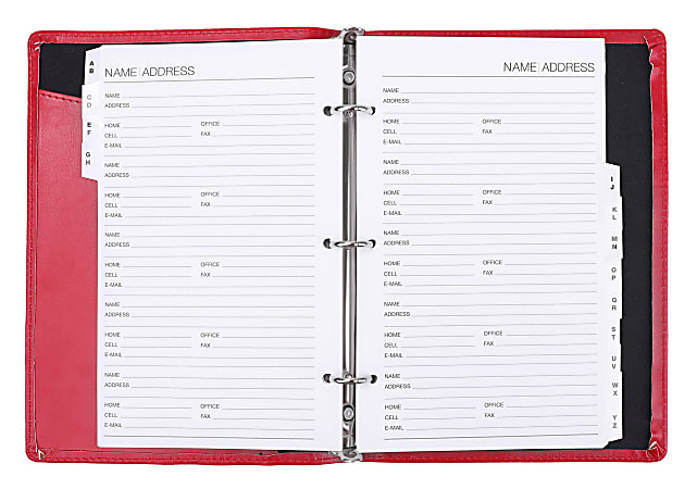 Office Depot Brand Vinyl Ringbound TelephoneAddress Book 6 516 x 9 ...