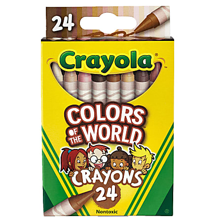 Crayola Colors Of The World Crayons Assorted Colors 24 Crayons Per Pack ...