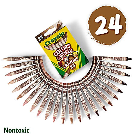 Crayola Colors Of The World Crayons Assorted Colors 24 Crayons Per Pack ...