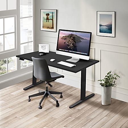 Mount It Dual Motor Electric 55 W Adjustable Height Standing Desk Black ...
