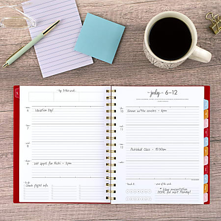 AT A GLANCE Harmony Academic 2026 2027 Weekly Monthly Planner Scarlet ...