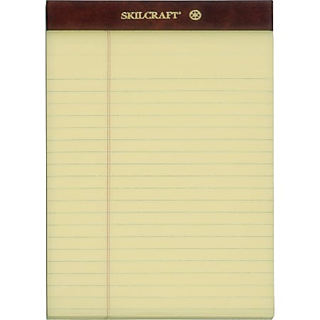SKILCRAFT 30percent Recycled Perforated Writing Pads 5 x 8 Yellow Legal ...