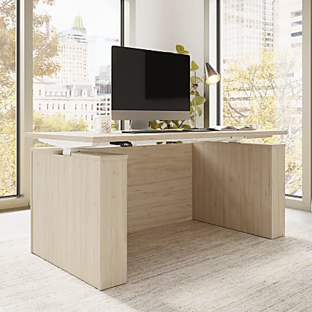 Stratus 60W x 30D Electric Height Adjustable Standing Desk with Modesty ...