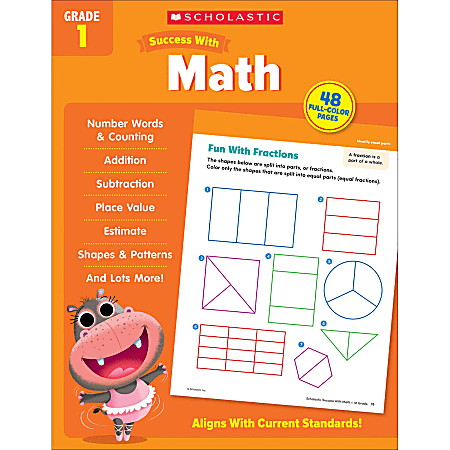 Scholastic Teacher Resources Grade Success Workbooks 1st Grade Set Of 4 ...