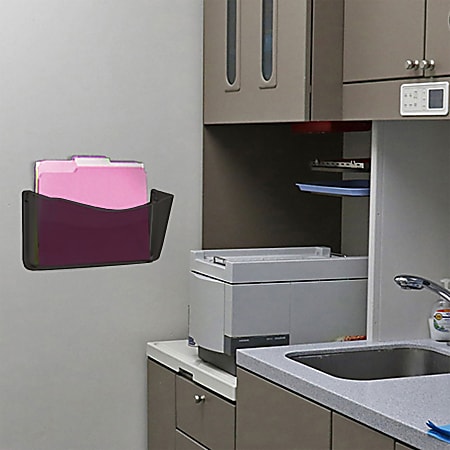 Azar Displays Single Pocket Wall Files With Double Sided Tape 7 H x 13 ...