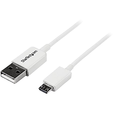 StarTech.com 1m White Micro USB Cable White - Office Depot