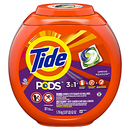 Tide PODS Liquid Laundry Detergent Soap Pacs 62 Oz Spring Meadow Scent ...