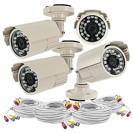 Mace MDIY 4BCAM KIT Surveillance Camera 4 Pack Color - Office Depot