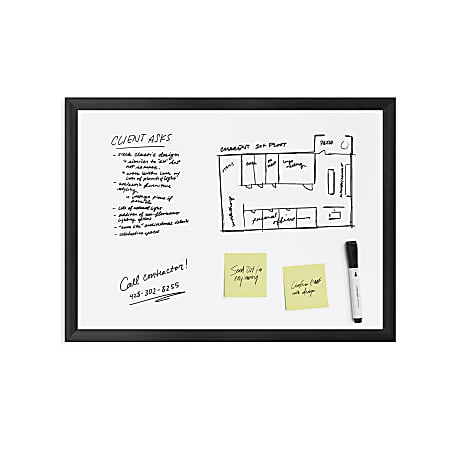 U Brands PINIT Magnetic Dry Erase Board 72 X 48 Black Aluminum Frame ...