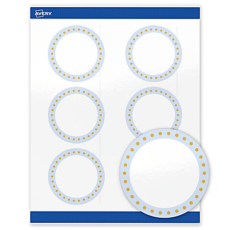 Avery Print To The Edge Labels Sure Feed S00 DMD PRWGP10 3 Round Glossy ...