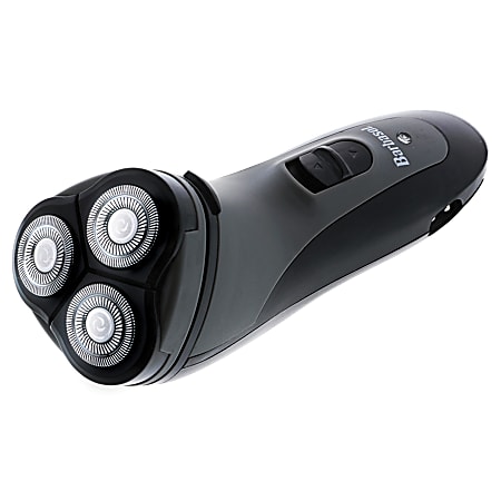 Barbasol Mens Rechargeable Dry Rotary Shaver With Pop Up Trimmer Black ...