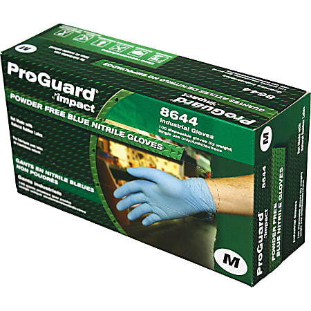 ProGuard PF Nitrile General Purpose Gloves Medium Size Nitrile Blue ...