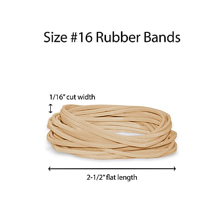 Office Depot Brand Rubber Bands 16 2 12 x 116 Crepe 1 Lb Bag Approx ...